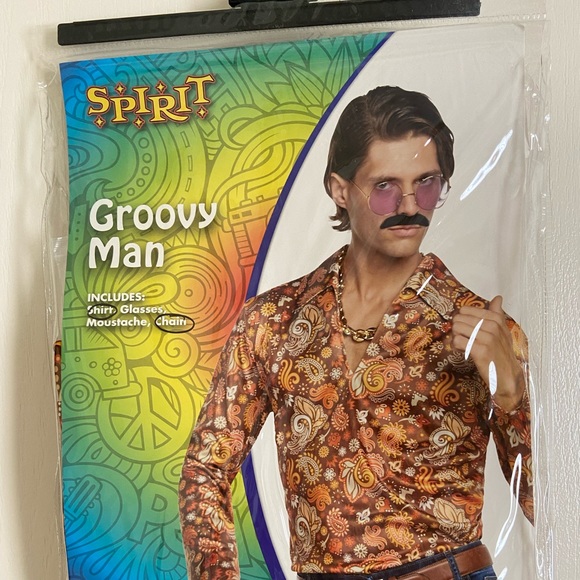 Spirit | Other | Spirit Halloween Mens Hippie Shirt And Chain | Poshmark